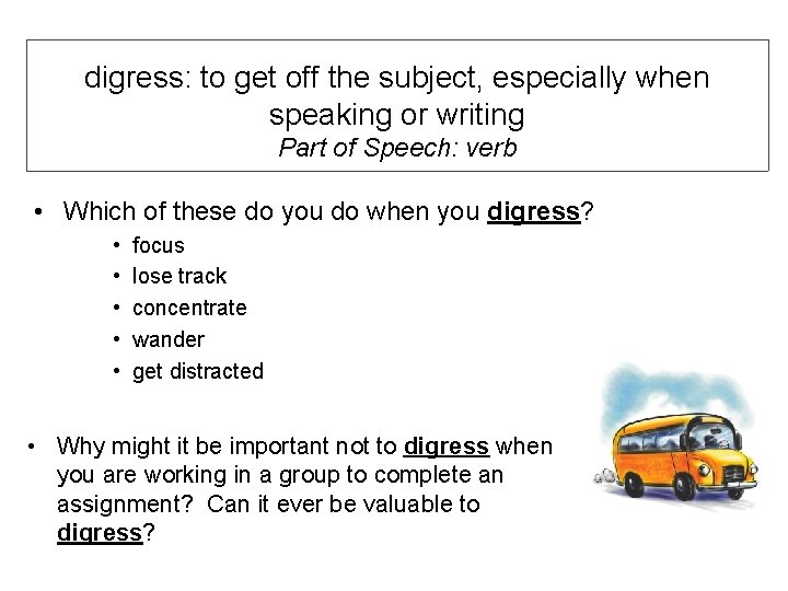 Word of the Day Week of October 1