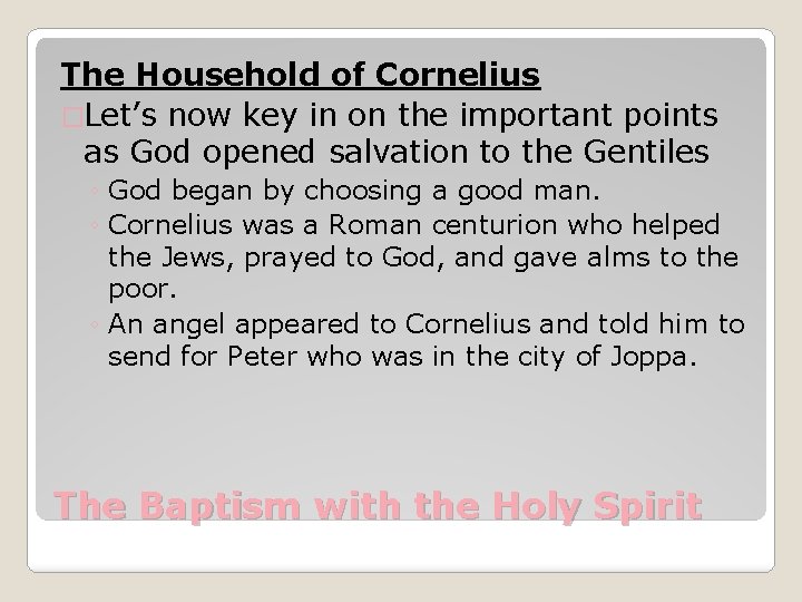 The Holy Spirit Part 2 The Baptism with