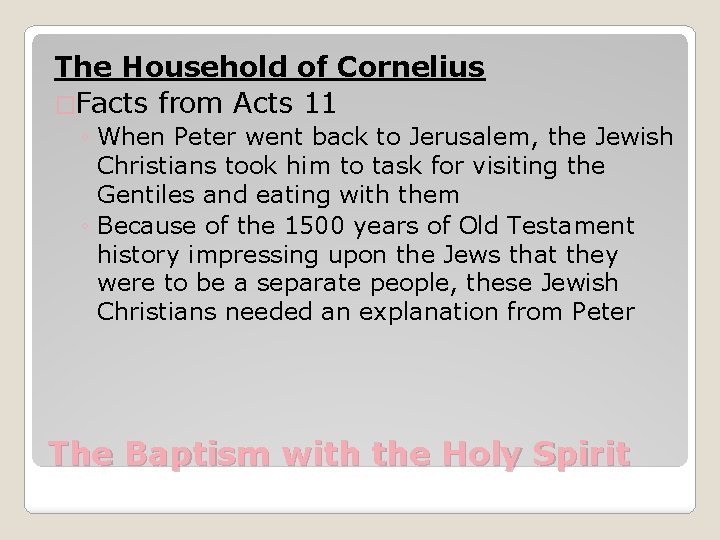 The Holy Spirit Part 2 The Baptism with