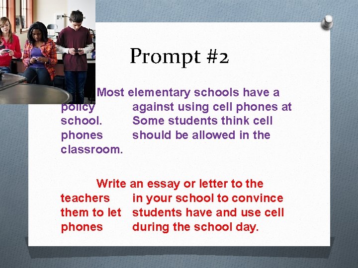 5 th Grade Writing Assessment Pretest September 2013