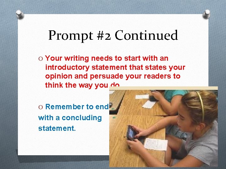 5 th Grade Writing Assessment Pretest September 2013