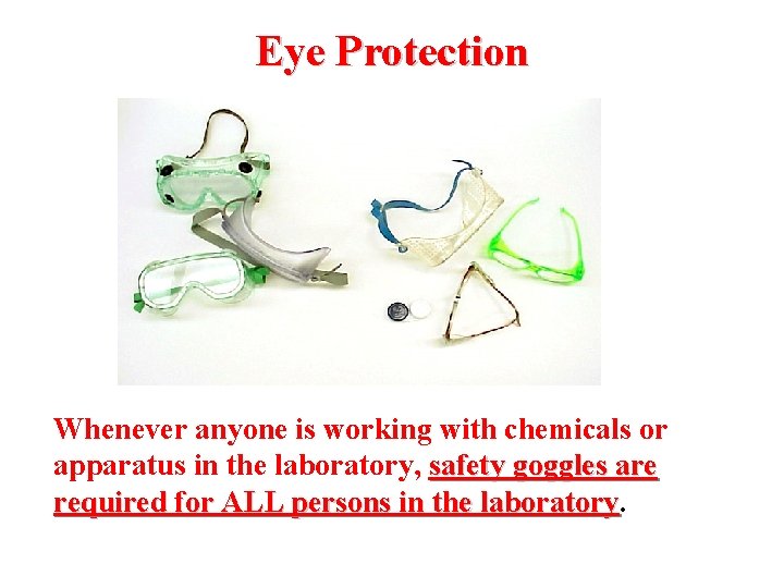 SAFETY IN THE LABORATORY Lab Safety Successful work