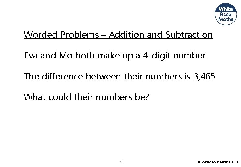 Addition and Subtraction Word Problems WALT Solve number