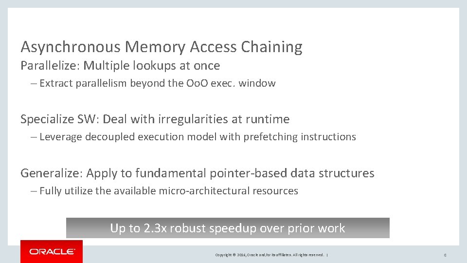Asynchronous Memory Access Chaining Onur Kocberber Epfl Oracle