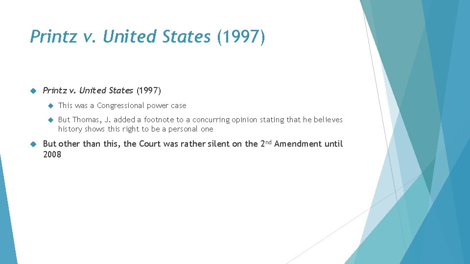 Lecture 28 Chapter 9 The Right to Bear