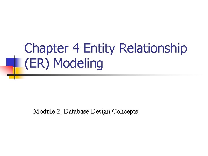 Review of Week 1 n n n Database