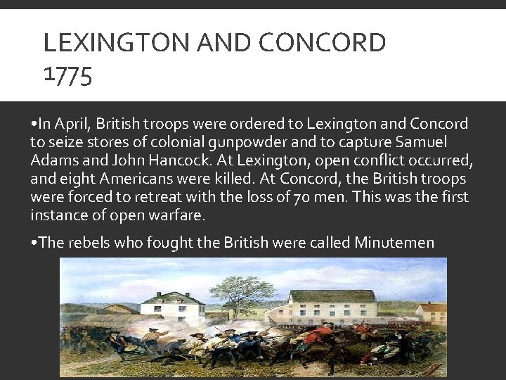 CAUSES OF THE AMERICAN REVOLUTION PART 2 BOSTON