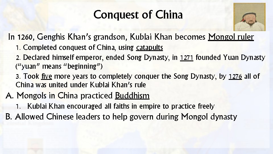 The Mongols in China It Matters Because In