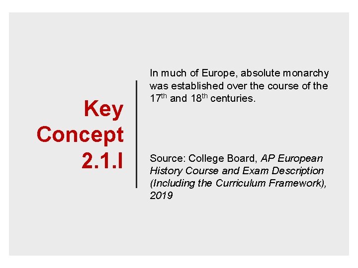 AP European History Unit 3 1 Absolutism in