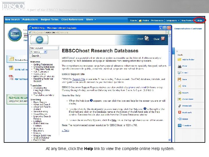 Creating a Basic Search on EBSCOhost Tutorial support
