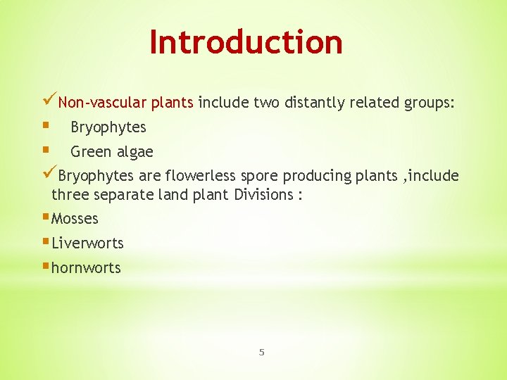 Lab 3 Nonvascular plants simple vascular plants Biology