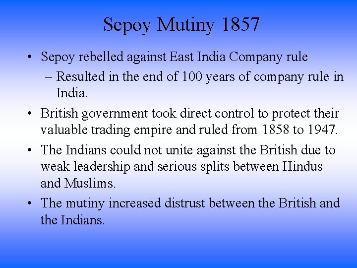 British Imperialism in India The Mughal Empire Decline