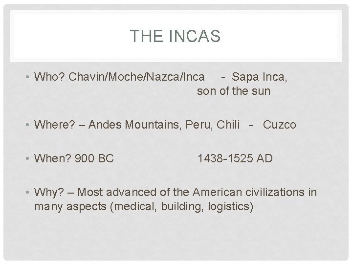 CIVILIZATIONS OF THE AMERICAS CHAPTER 9 THE BERING