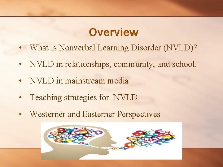 Nonverbal Learning Disorder By Vesna Sok Fresno Pacific