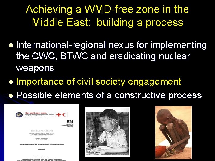 A WMDfree zone in the Middle East Desirable