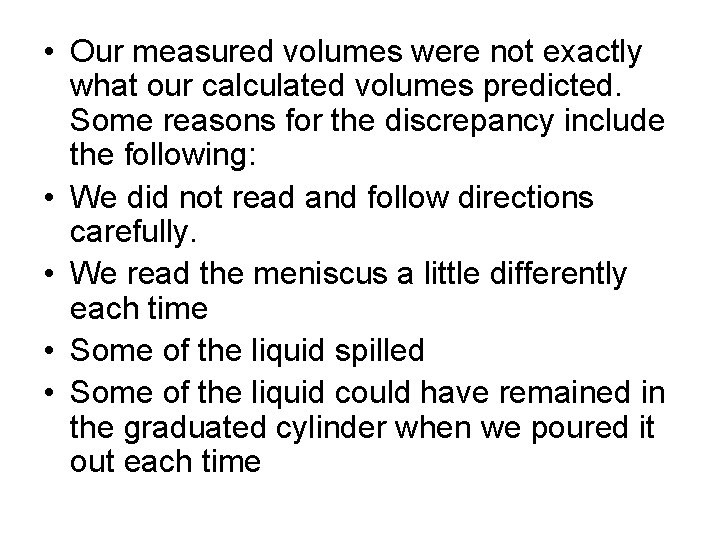 Title Liquid Volume Measurement Lab Purpose To develop
