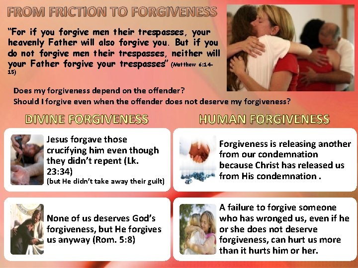 REFORMATION HEALING BROKEN RELATIONSHIPS Lesson 12 for September