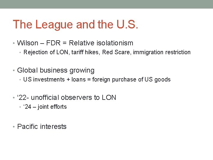 WORLD WAR II FROM ISOLATIONISM TO GLOBAL WAR