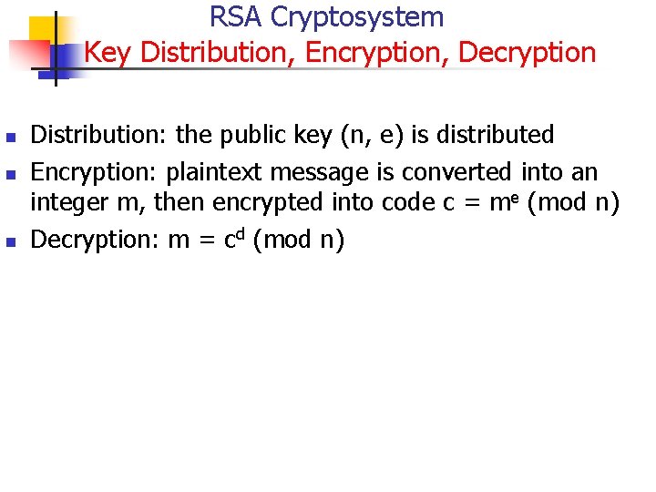 RSA Cryptosystem by Drs Charles Tappert and Ron
