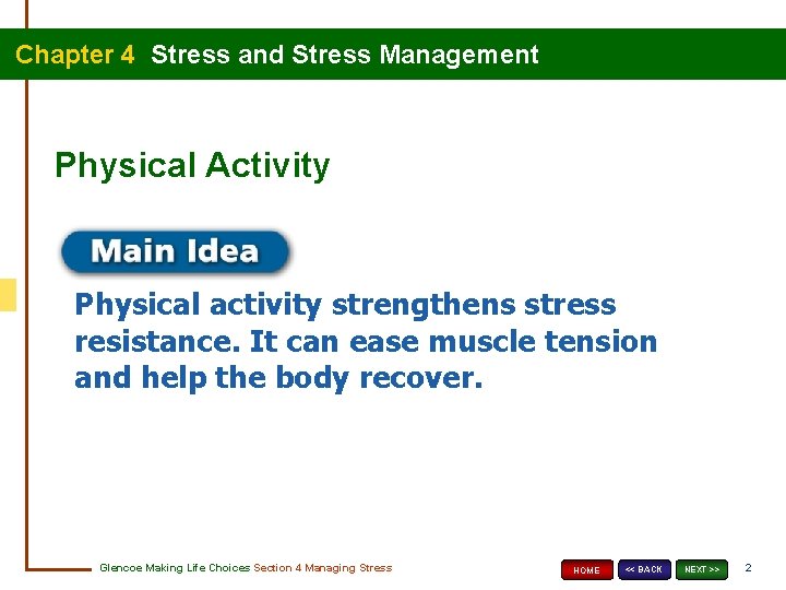 Chapter 4 Stress and Stress Management Content Vocabulary