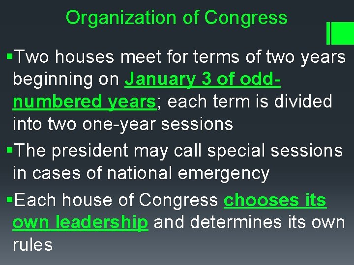 7 The Legislative Branch Summary Summary Article l