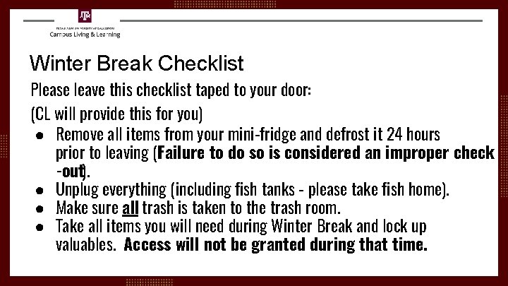 SEE YOU NEXT YEAR Fall 2020 Winter Break