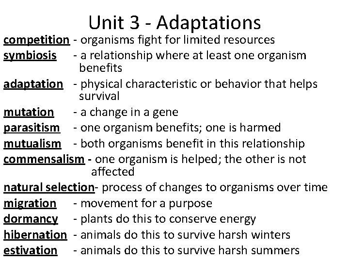 AIMS Vocabulary Review 2012 2013 Unit 1 Mendel