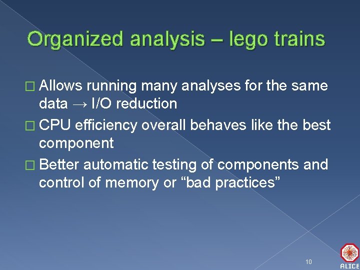 Performance optimizations for distributed analysis in ALICE Latchezar