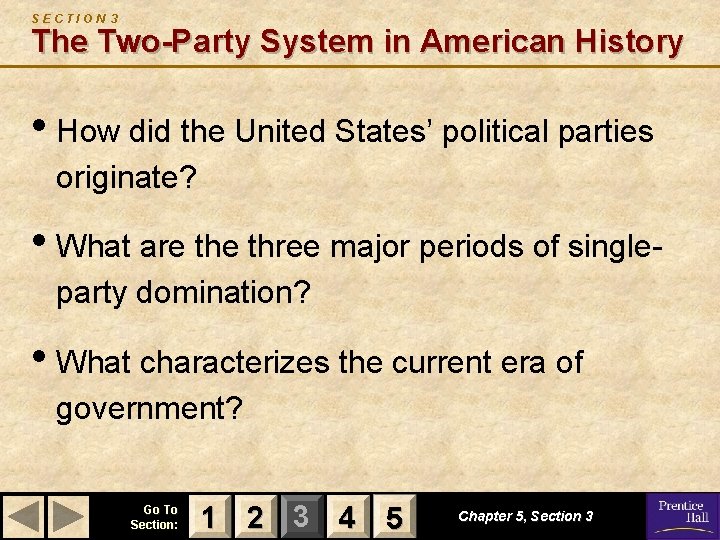 Presentation Pro CHAPTER 5 Political Parties 2001 by