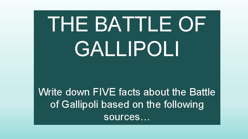 ART As an Area of Knowledge THE BATTLE