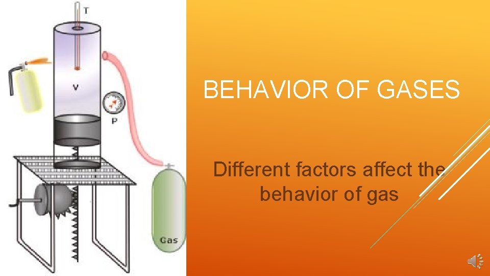 GAS LAWS BEHAVIOR OF GASES Different factors affect