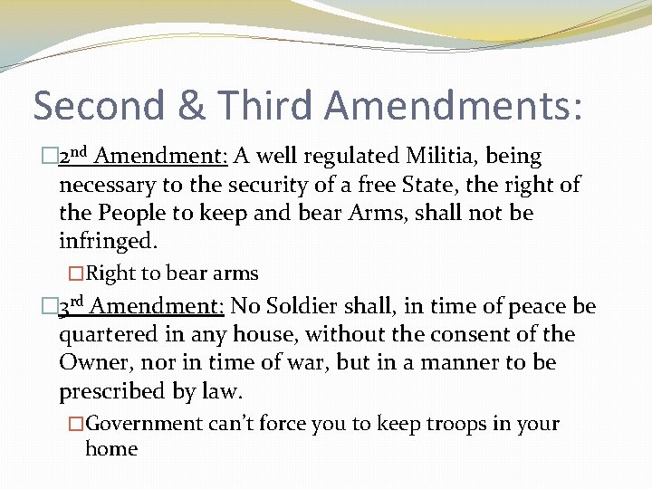 The Bill of Rights Chapter 3 Section 3