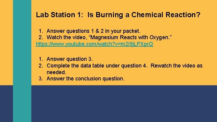 Chemical vs Physical Properties changes Lab Stations Lab