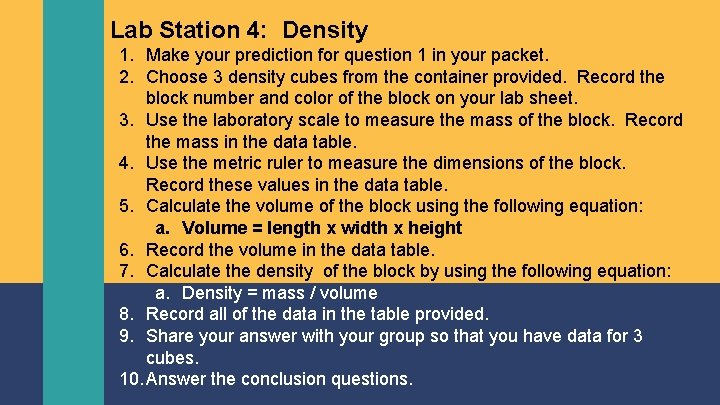 Chemical vs Physical Properties changes Lab Stations Lab