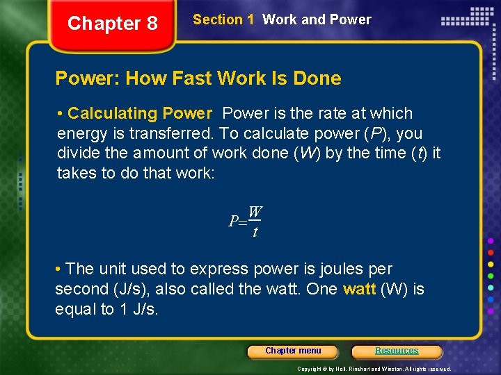 Chapter 8 Section 1 Work and Power Bellringer