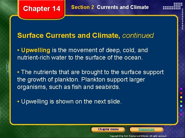 Chapter 14 Section 2 Currents and Climate Bellringer