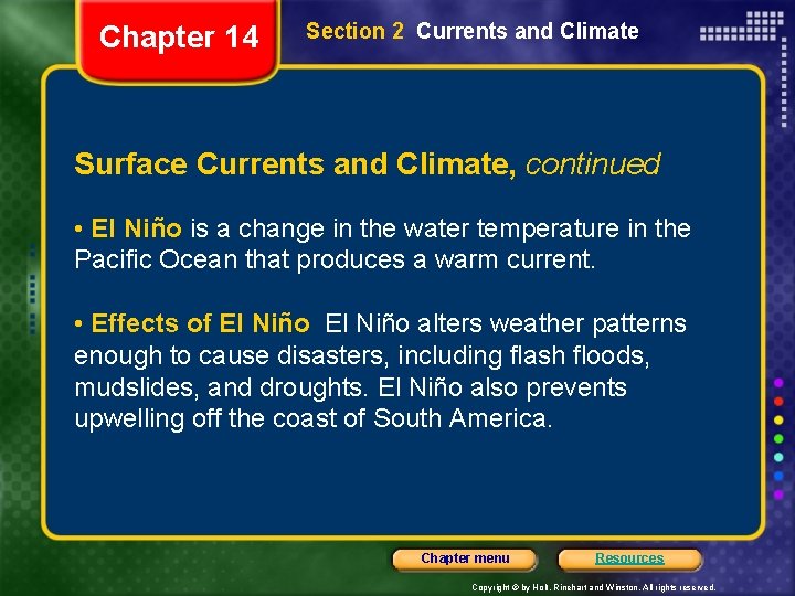 Chapter 14 Section 2 Currents and Climate Bellringer