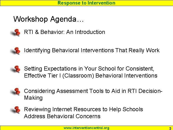 Response to Intervention RTI and Student Conduct ResearchBased