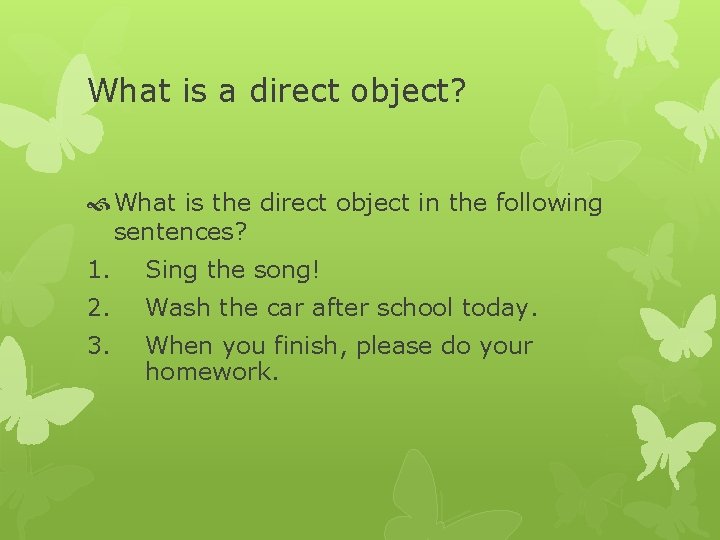 Los objetos directos y cmo usarlos con mandatos