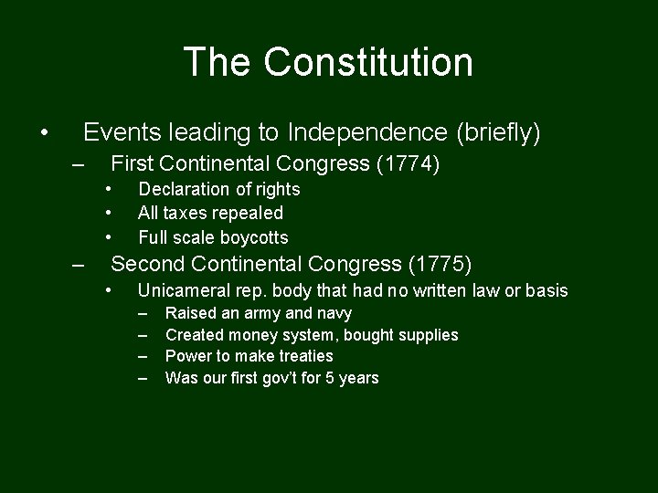 The Constitution Chapter 2 The Constitution Textbook Assignment