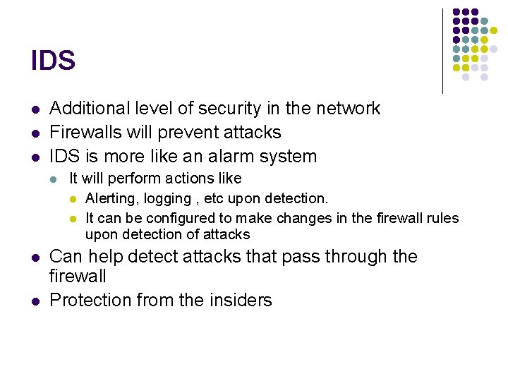 CSCI 530 Lab Intrusion Detection Systems IDS IDS