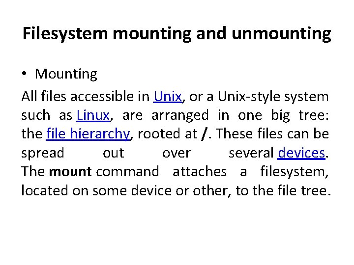 The File system Chapter 2 Slides Prepared By