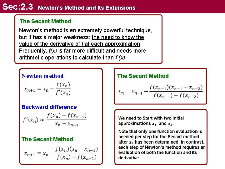 Sec 2 3 BurdenFaires Newtons Method and Its