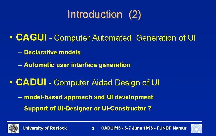 Automatic user interface generation from declarative models Egbert