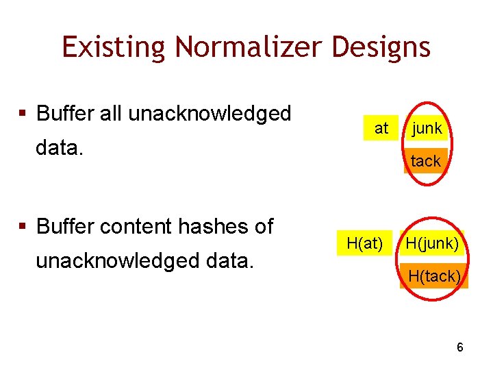 Efficient Robust TCP Stream Normalization Mythili Vutukuru Joint