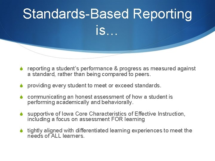 StandardsBased Assessment Reporting ITAG Conference 2012 S Introductions