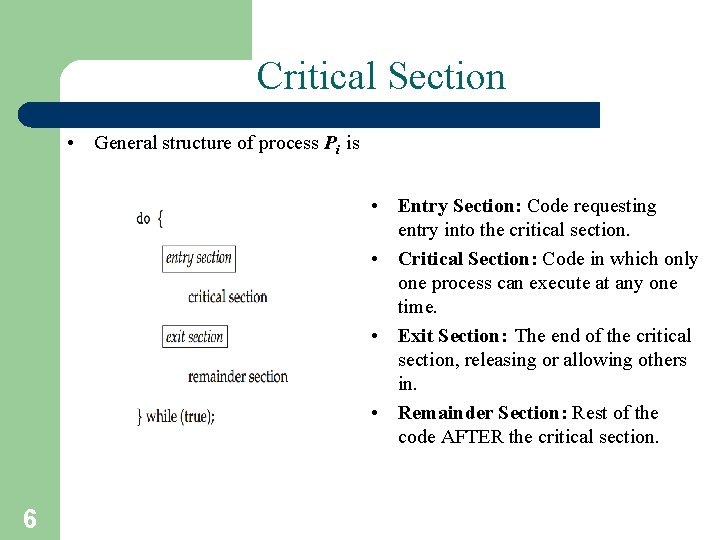 Operating Systems Processes Synchronization Background Processes can execute