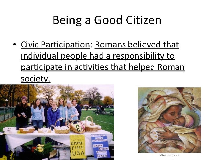 Objective SWBAT recognize the roles of individuals in