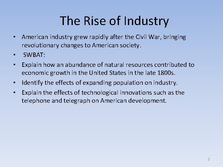 Industrial Supremacy Brinkley Chapter 17 Industrialization 1865 1901