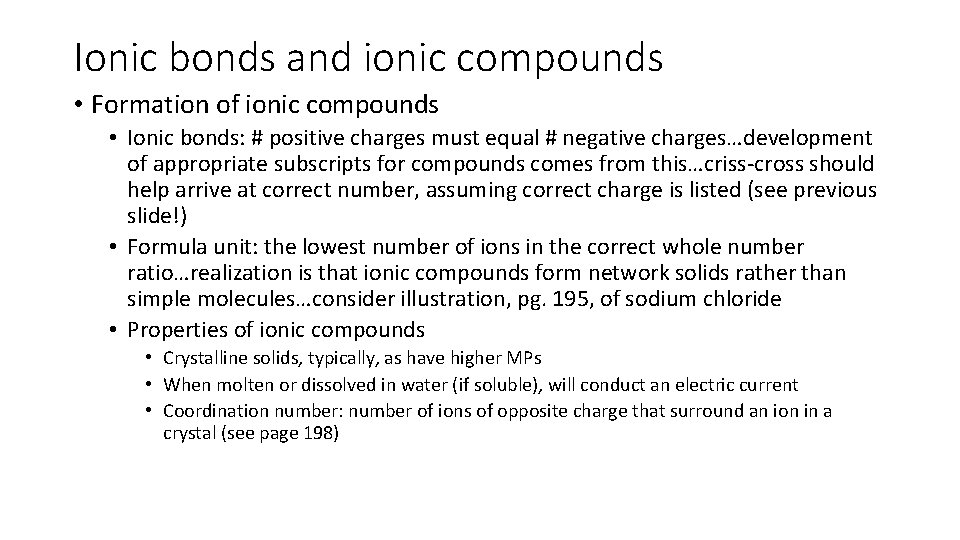 Honors Chemistry Chapter 7 Ionic and Metallic Bonding